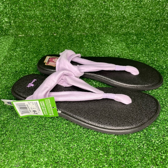 Sanuk | Shoes | Sanuk Yoga Sling Burst Spectrum Thong Slingback Flip ...